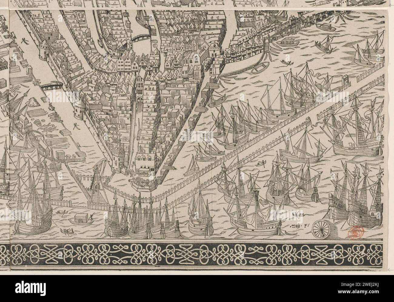 Map of Amsterdam, 1544 (eleventh part), Cornelis Anthonisz., C. 1557 print Eleventh part of a ...