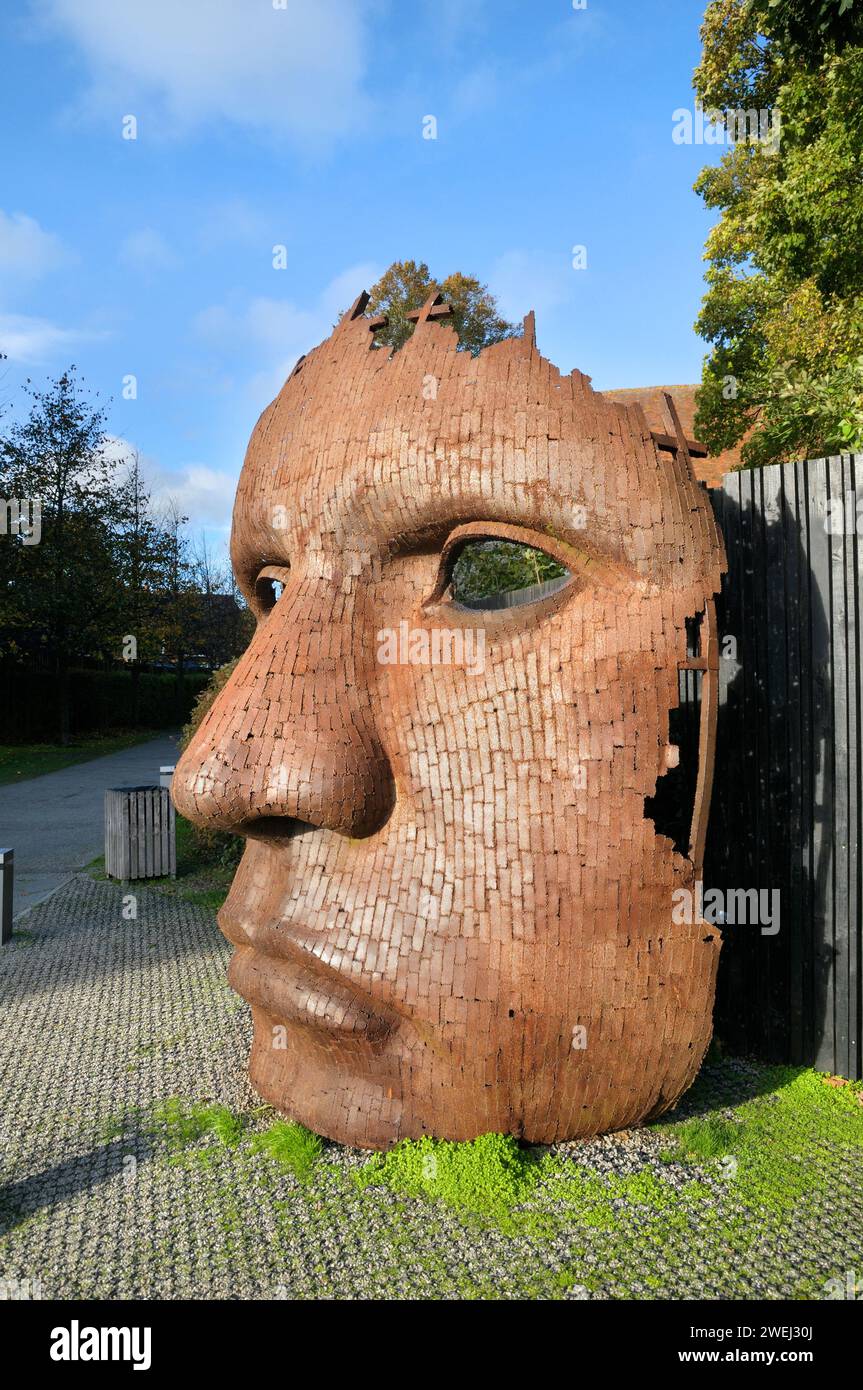 Profile of the mask Bulkhead sculpture / statue by artist Rick Kirby ...