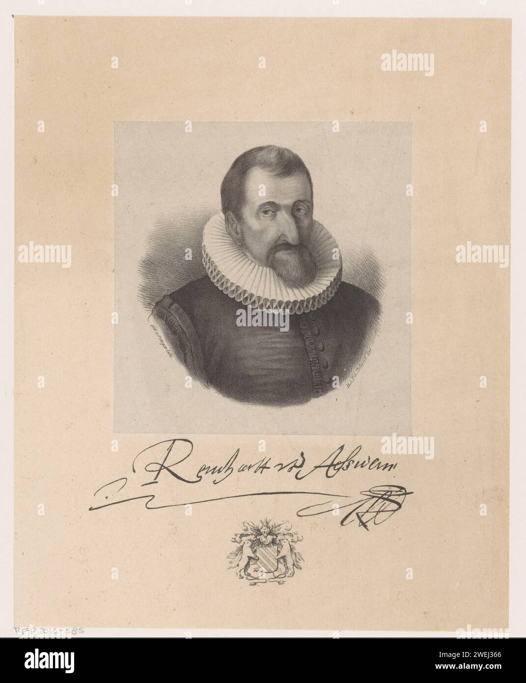 Portrait of Reinhardt van Aesswijn at the age of 80, Hendrik Anthony ...