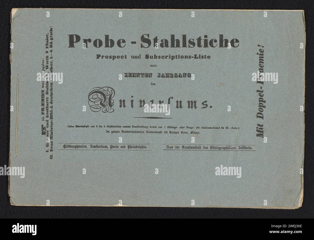 Prospectus for the tenth volume of Meyer's Universum, Anonymous, Carl ...