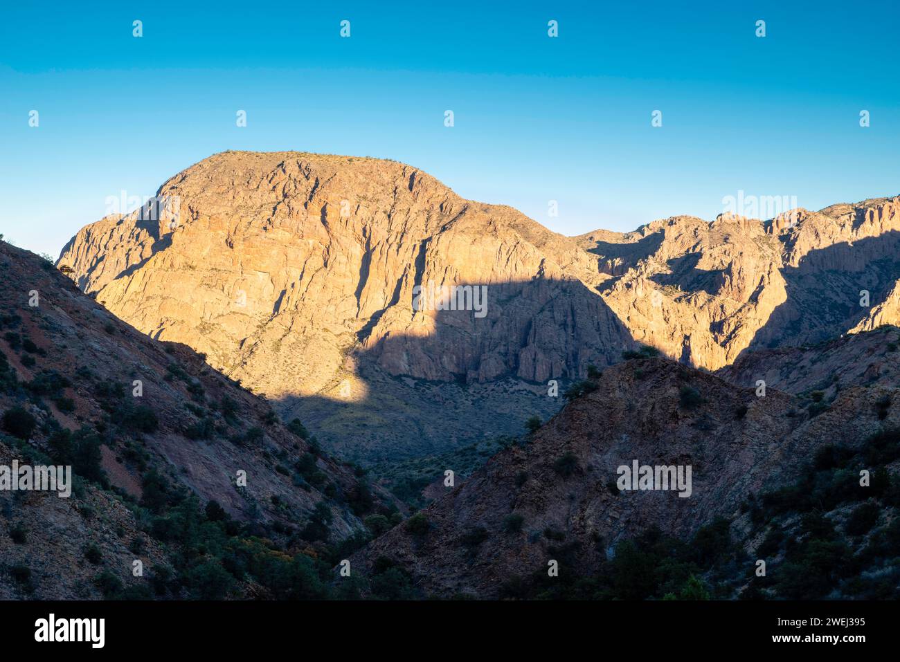 Photograph from the Laguna Meadow Trail, Chisos Mountains caldera. Big ...