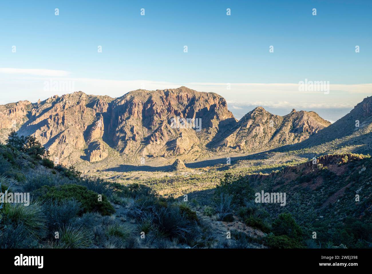 Photograph from the Laguna Meadow Trail, Chisos Mountains caldera. Big ...