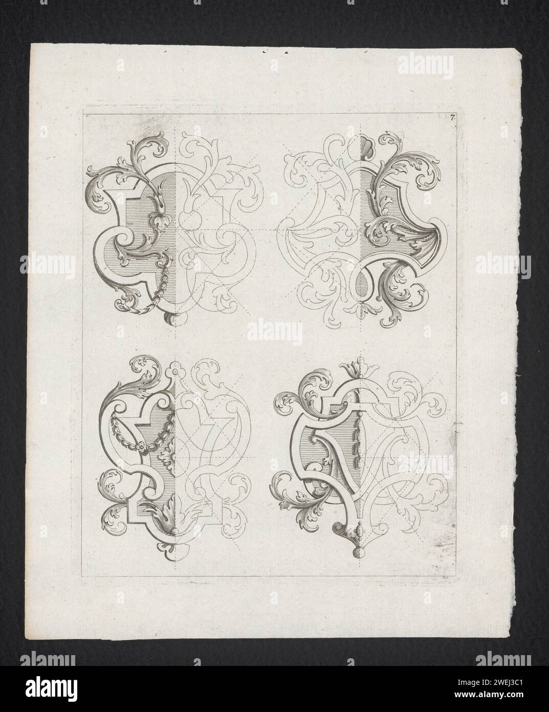 Four rocaille decorations hi-res stock photography and images - Alamy