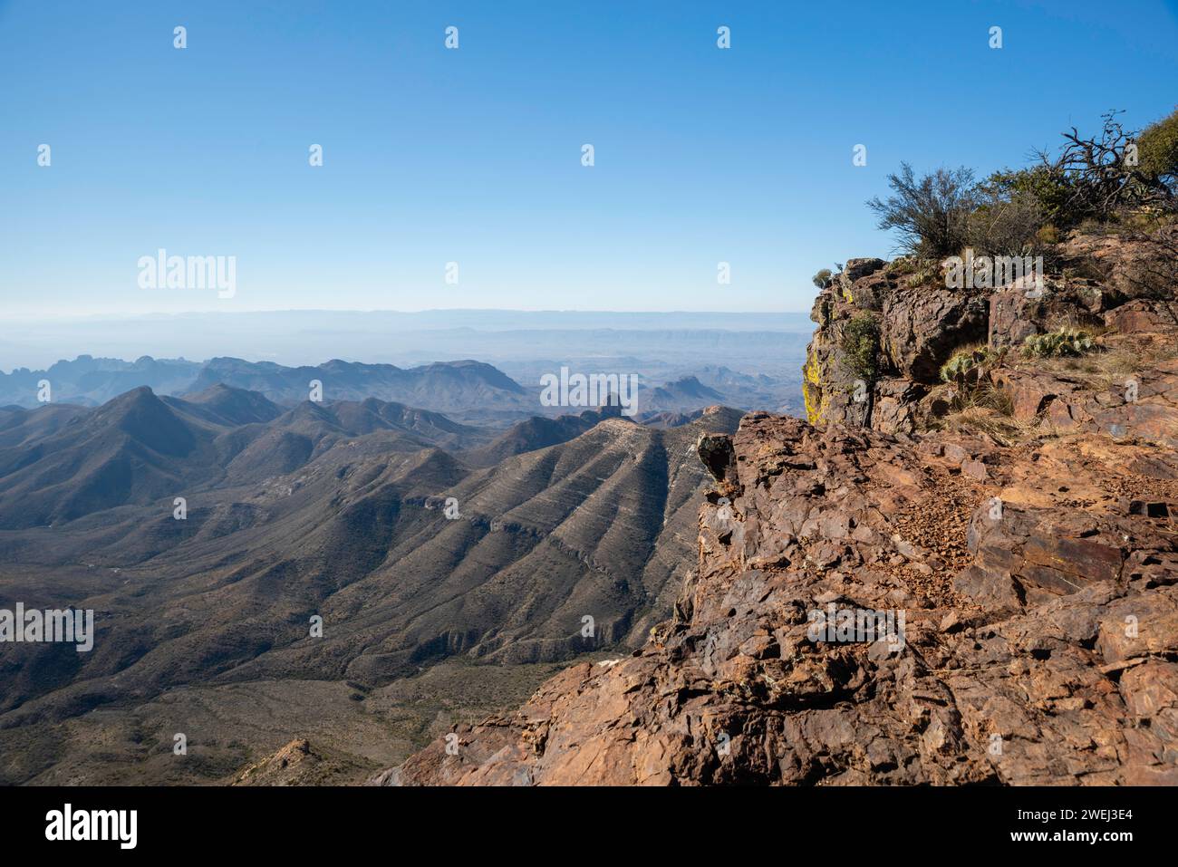 Photograph from the South Rim, Chisos Mountains. Big Bend National Park ...