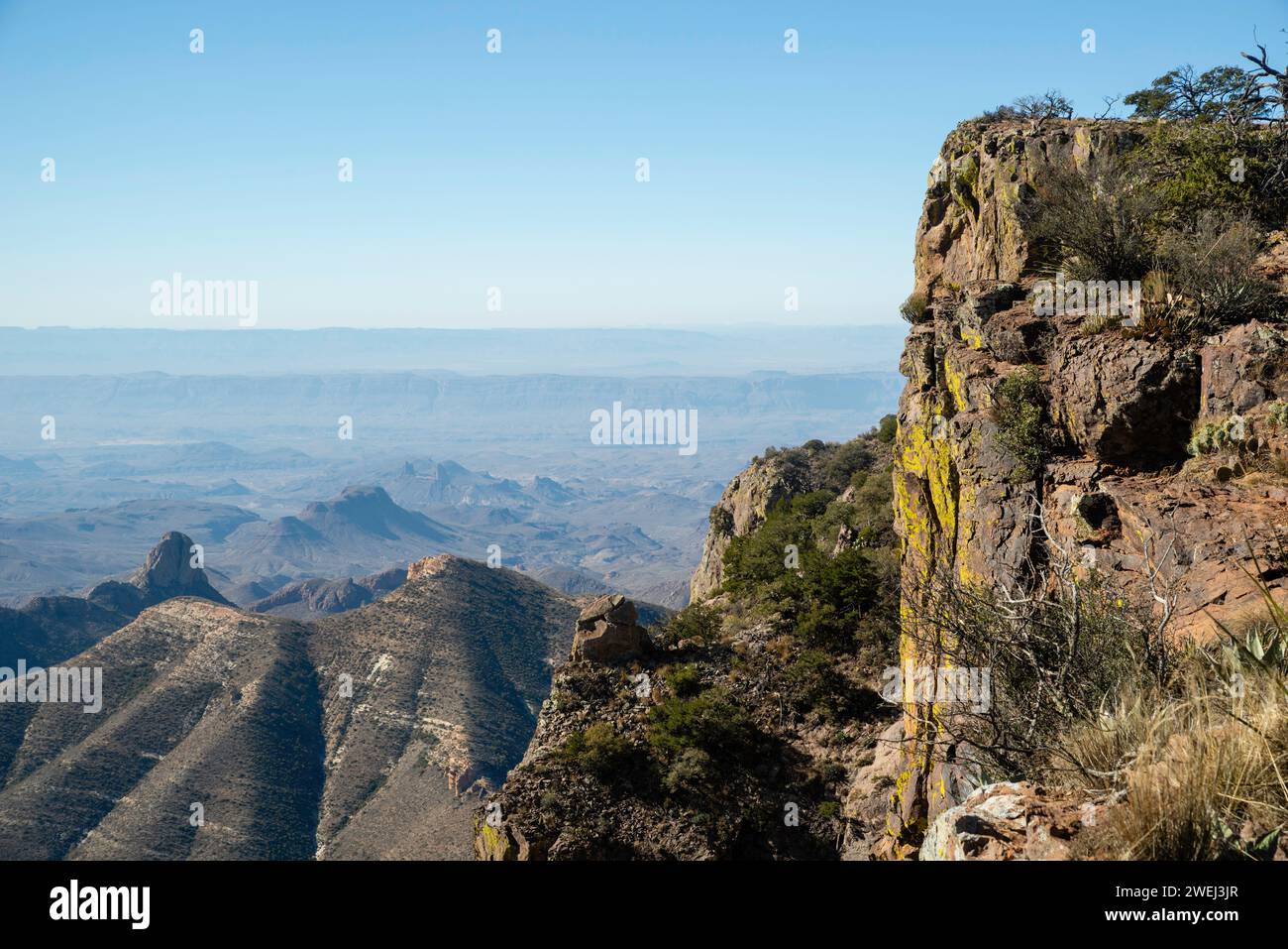 Photograph from the South Rim, Chisos Mountains. Big Bend National Park ...