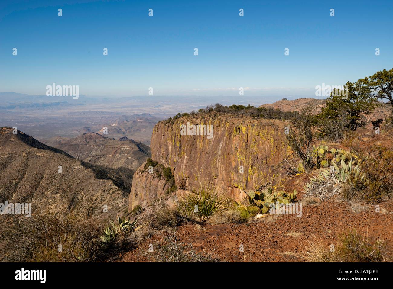 Photograph from the South Rim, Chisos Mountains. Big Bend National Park ...