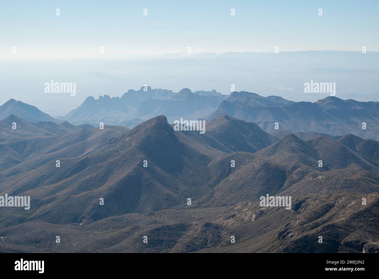 Photograph from the South Rim, Chisos Mountains. Big Bend National Park ...