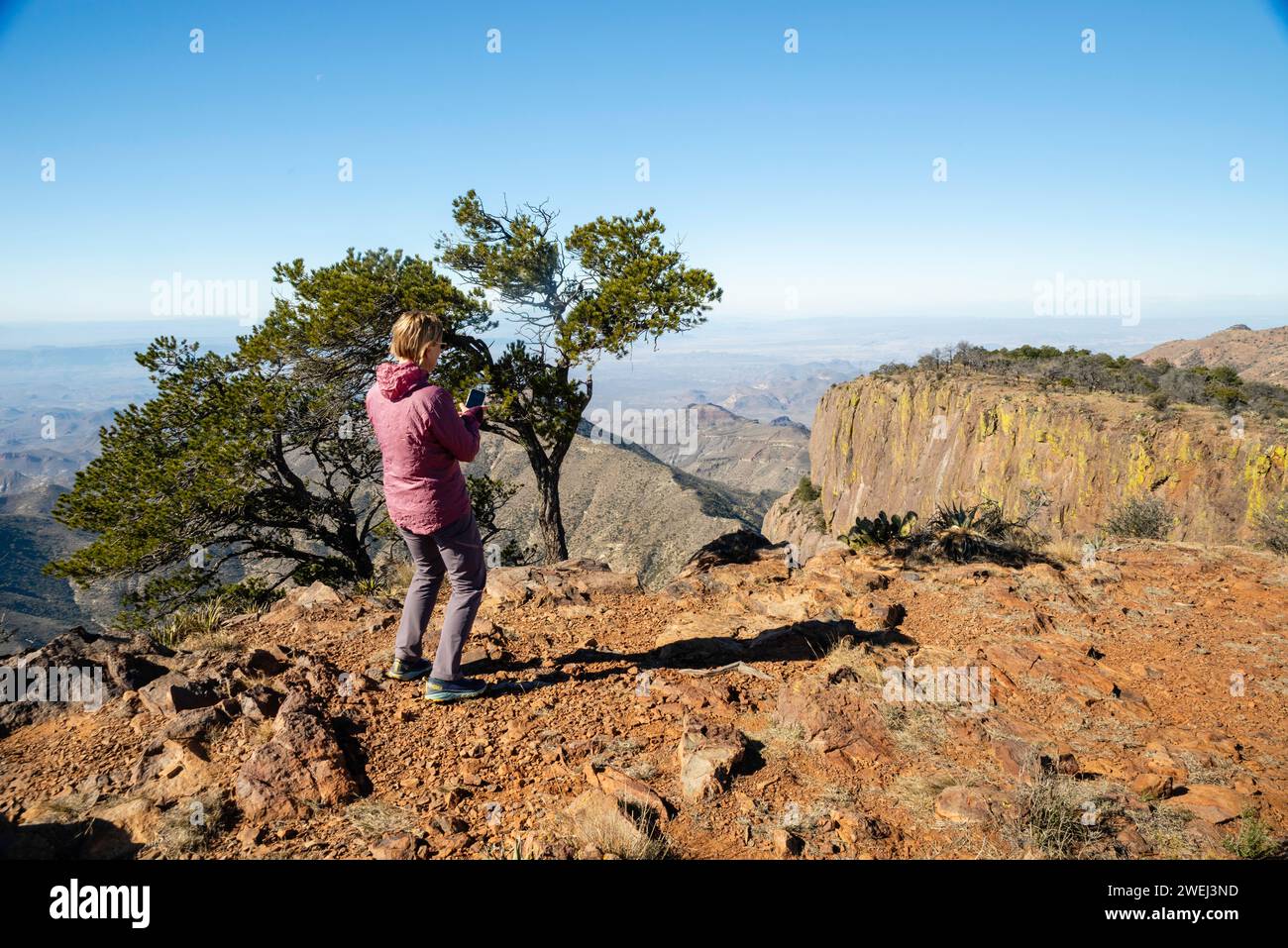 Photograph from the South Rim, Chisos Mountains. Big Bend National Park ...