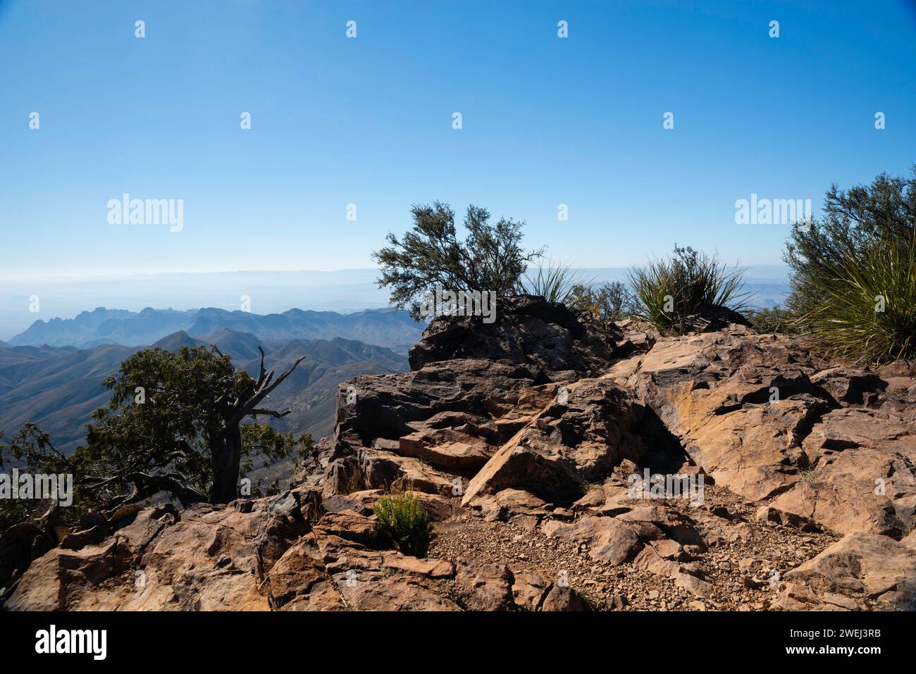 Photograph from the South Rim, Chisos Mountains. Big Bend National Park ...