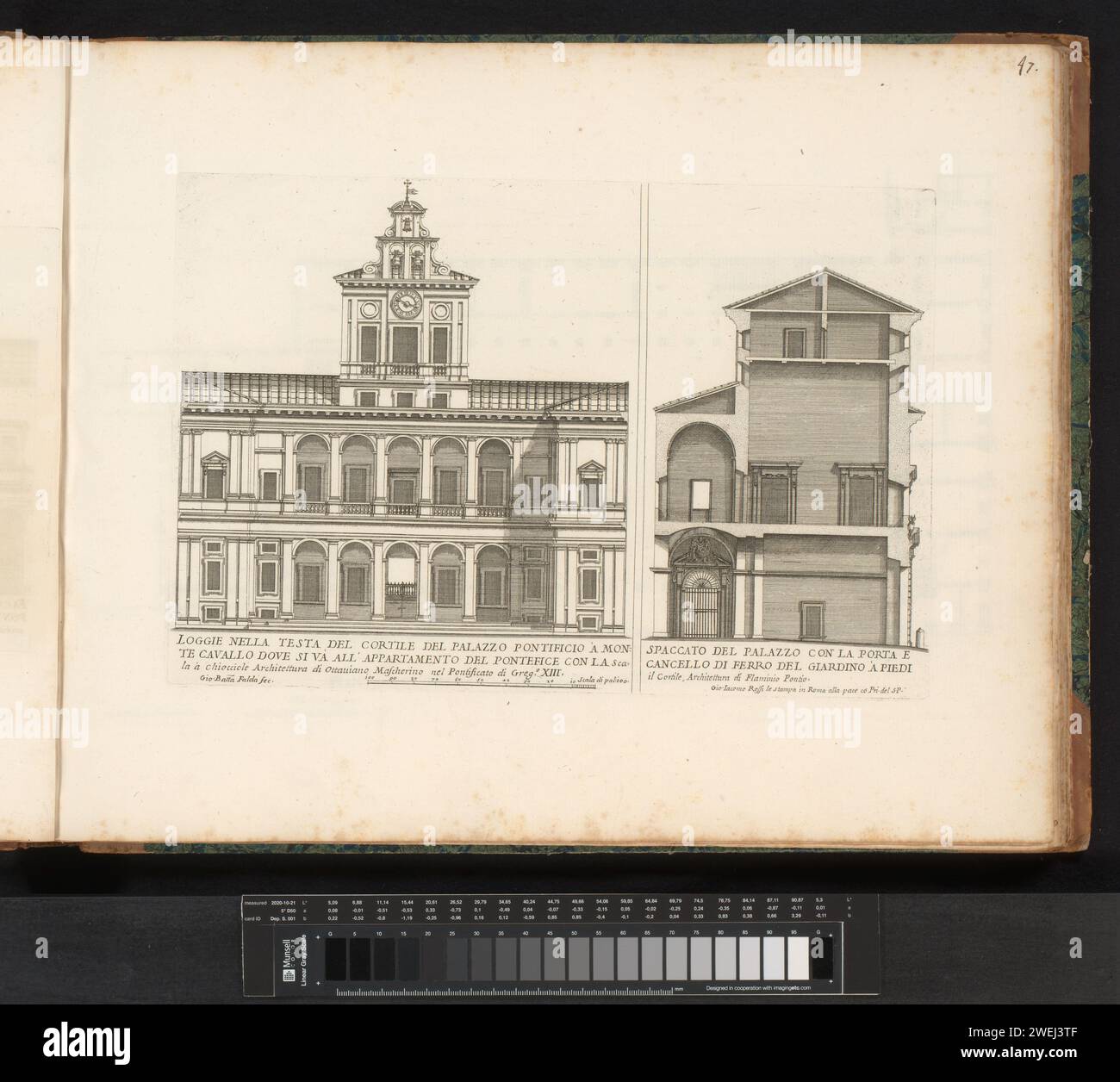 Gevel op de binnenplaats van Palazzo del Quirinale EN vertical ...