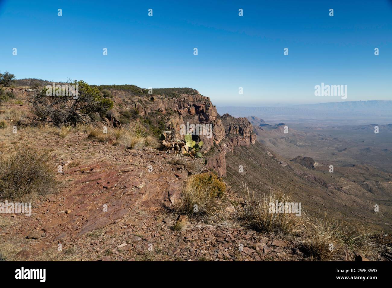 Photograph from the South Rim, Chisos Mountains. Big Bend National Park ...