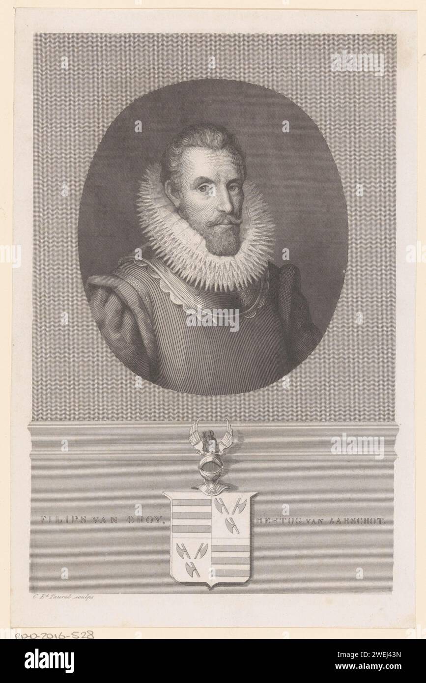 Portrait of Philip III van Croÿ, Duke van Aarschot, Edouard Taurel, c ...
