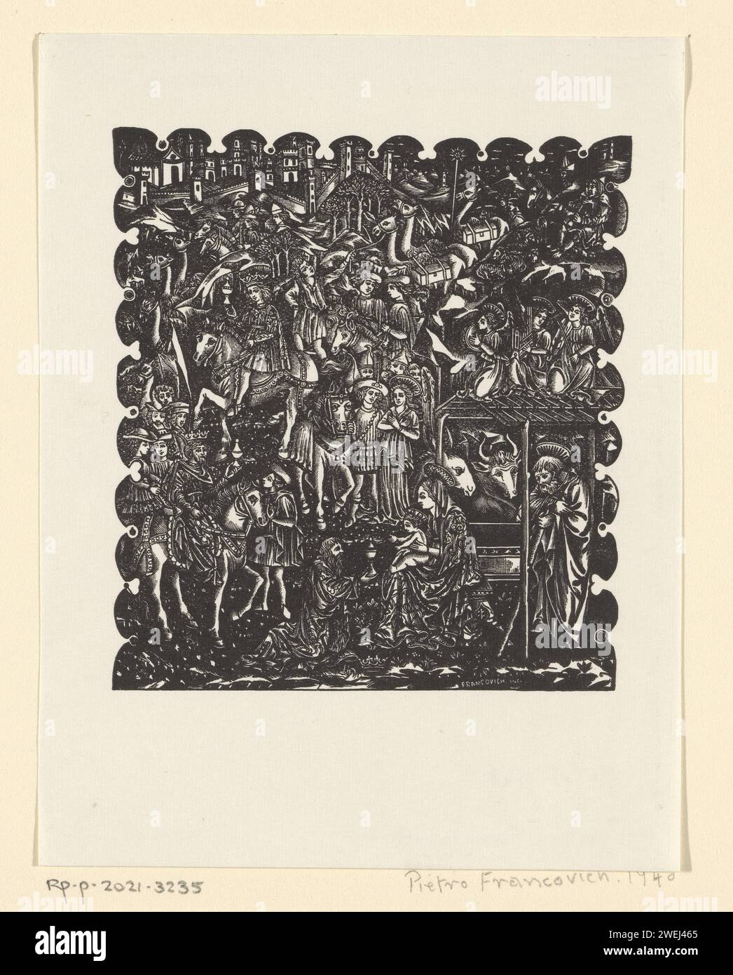 Christmas and New Year's wish for 1948-1949 by Mansueto Fenini, Pietro ...