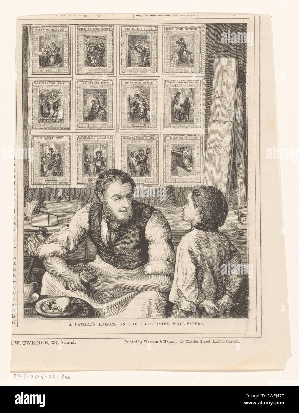 Carpenter and his son, 1867 - 1884 print A carpenter in his workshop ...