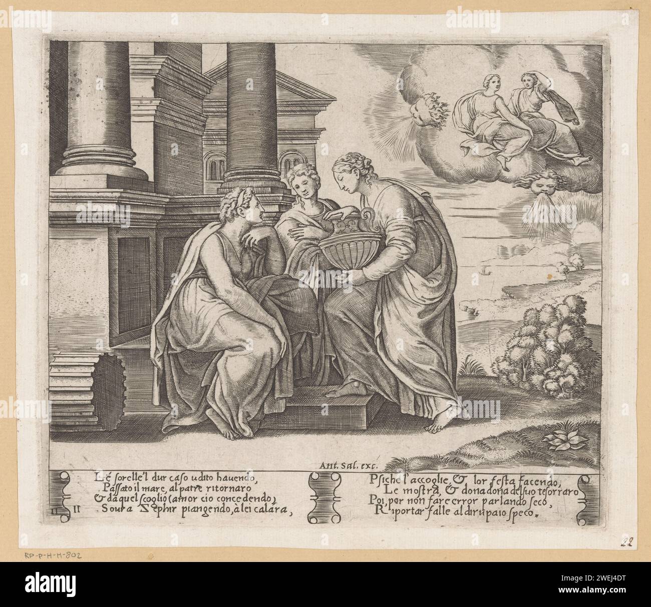 Psyche is visited by her sisters, master of the dice, after Michiel ...