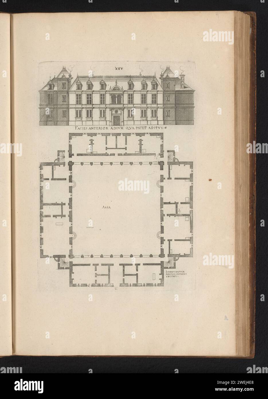 Facade and map, Jacques Androuet, 1559 Facade and map. View and map of ...