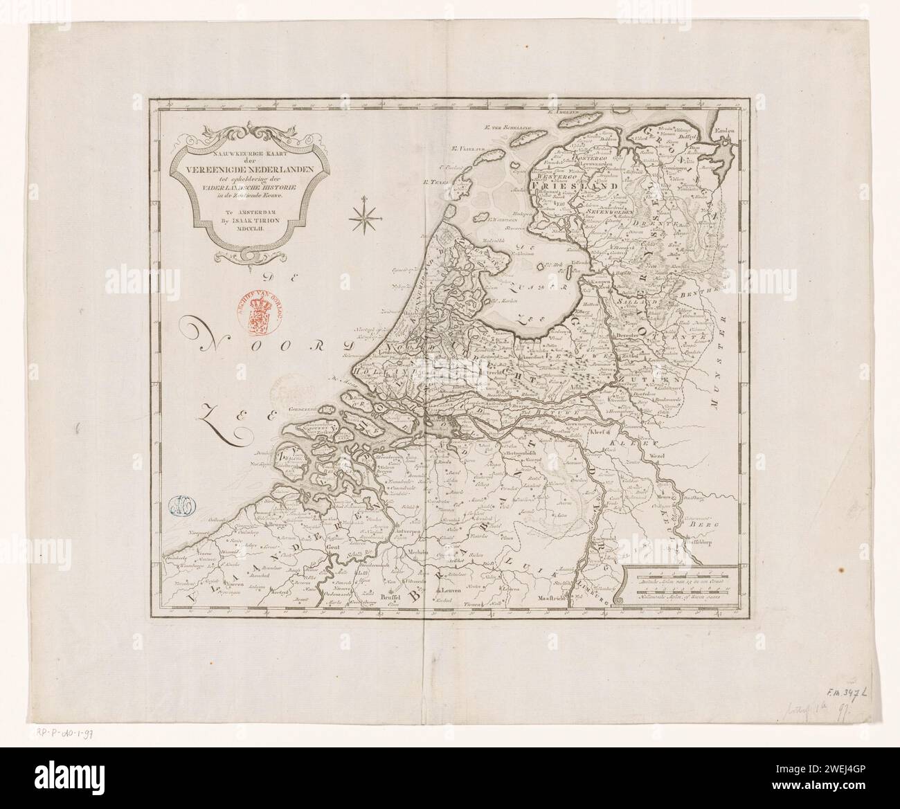 Historical map of the Netherlands in the second half of the sixteenth ...
