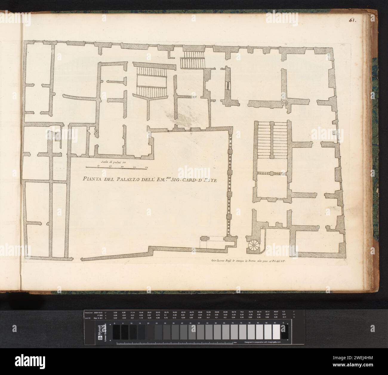 Map of the Palace of Cardinal d'Este, Giovanni Battista Falda, after ...