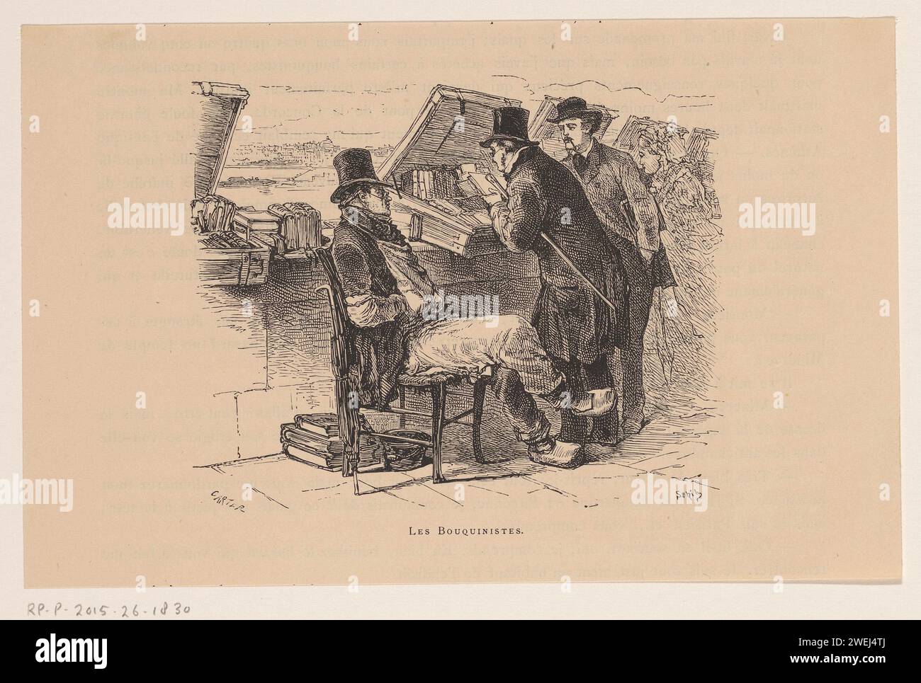 Bookseller on a quay, Carter, After Louis Ernest Lesage, 1857 - 1919 ...