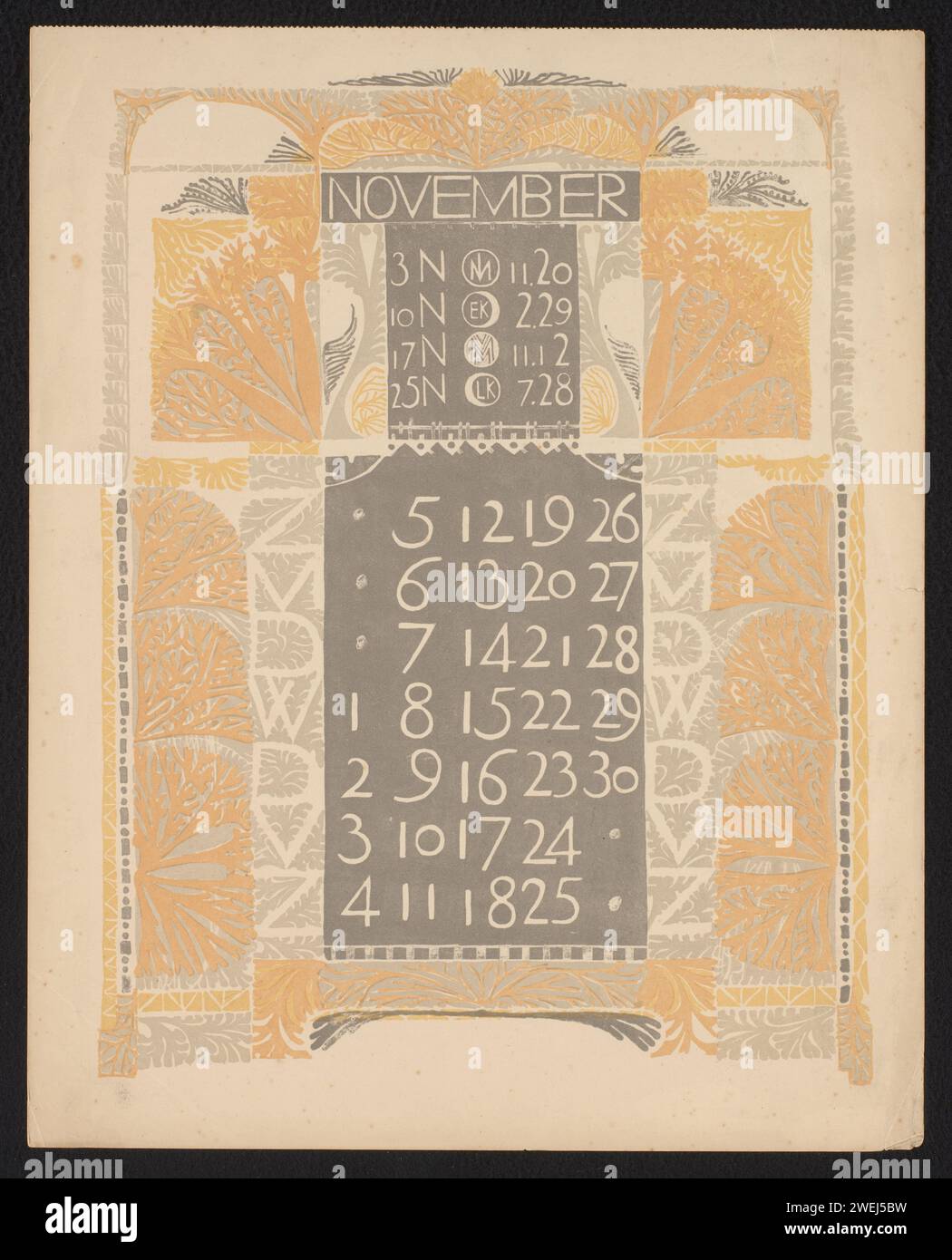 Calendar magazine for November 1899, Carel Adolph Lion Cachet, 1898 ...