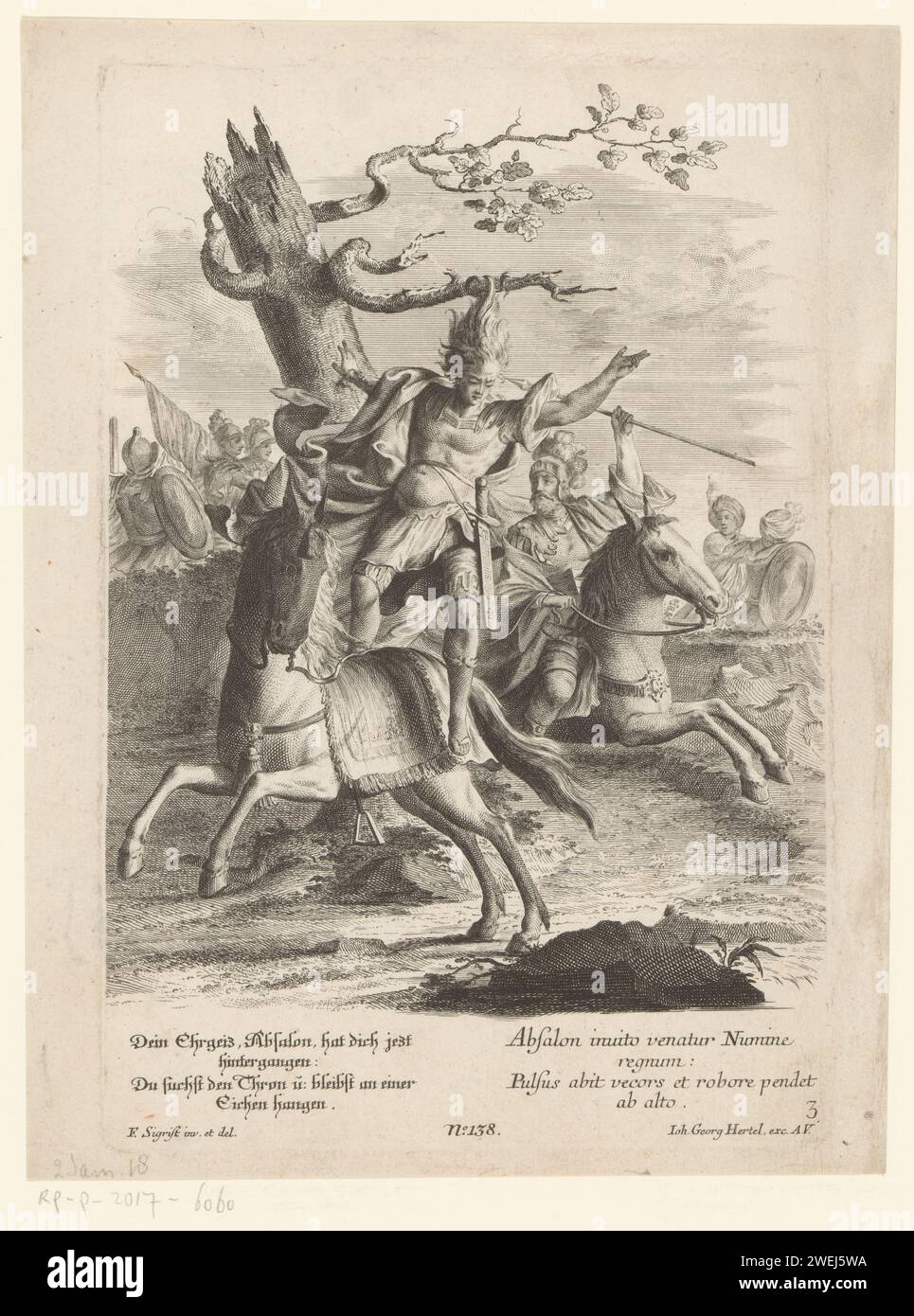 Absalom is stuck with his hair in a turpentine tree, Franz Sigrist ...