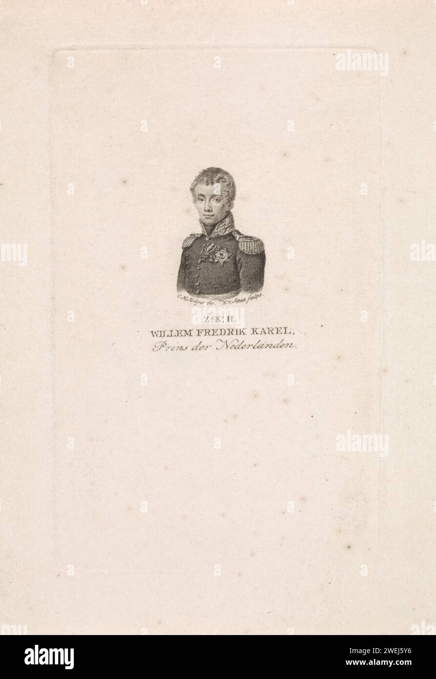 Portrait of Frederik (Prince of the Netherlands), Willem van Senus ...