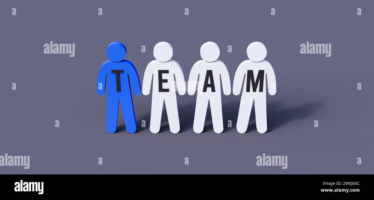 Business Team concept on grey background 3d render 3d illustration ...