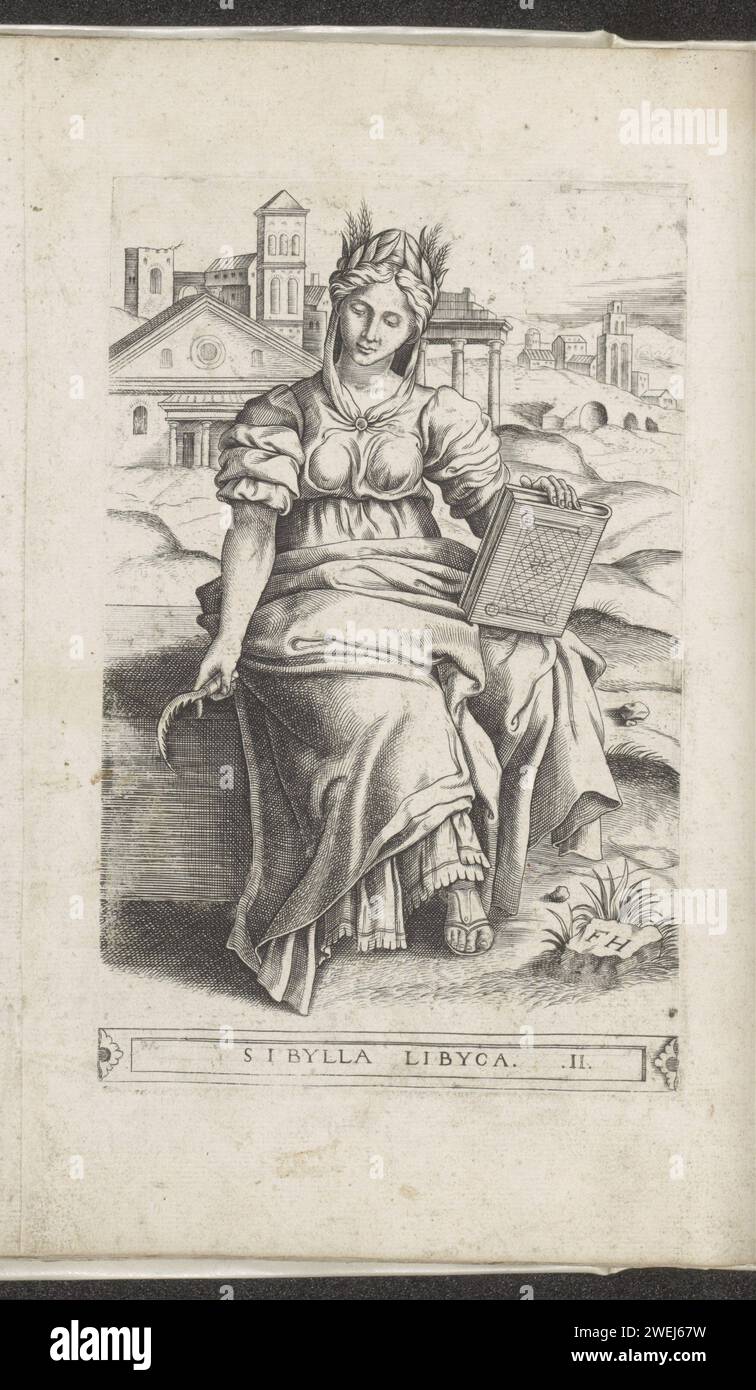 Libyan Sibille, 1546 - 1562 print The Libyan Sibille sitting with a ...
