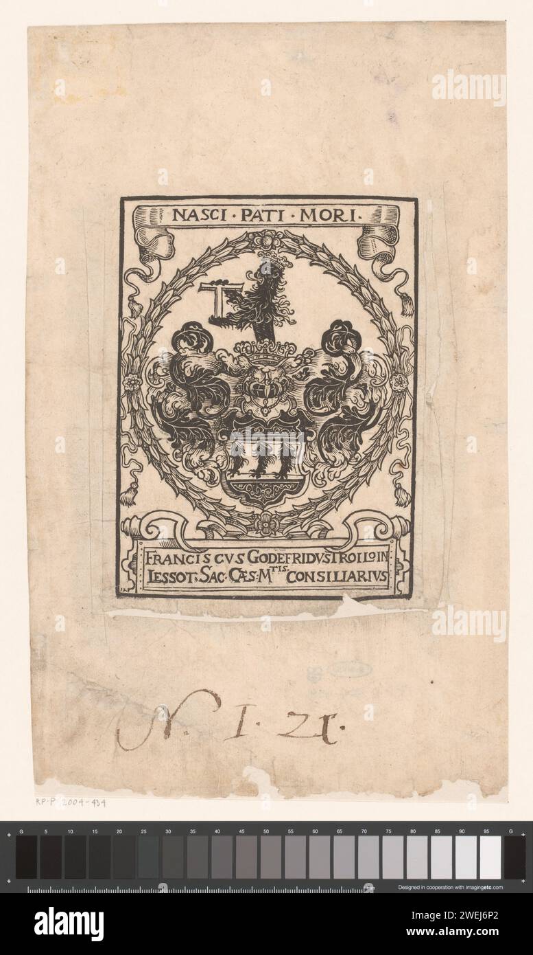 Coat of arms of Franz Gottfried Troilo von Lessoth, 1583 - 1648 print ...
