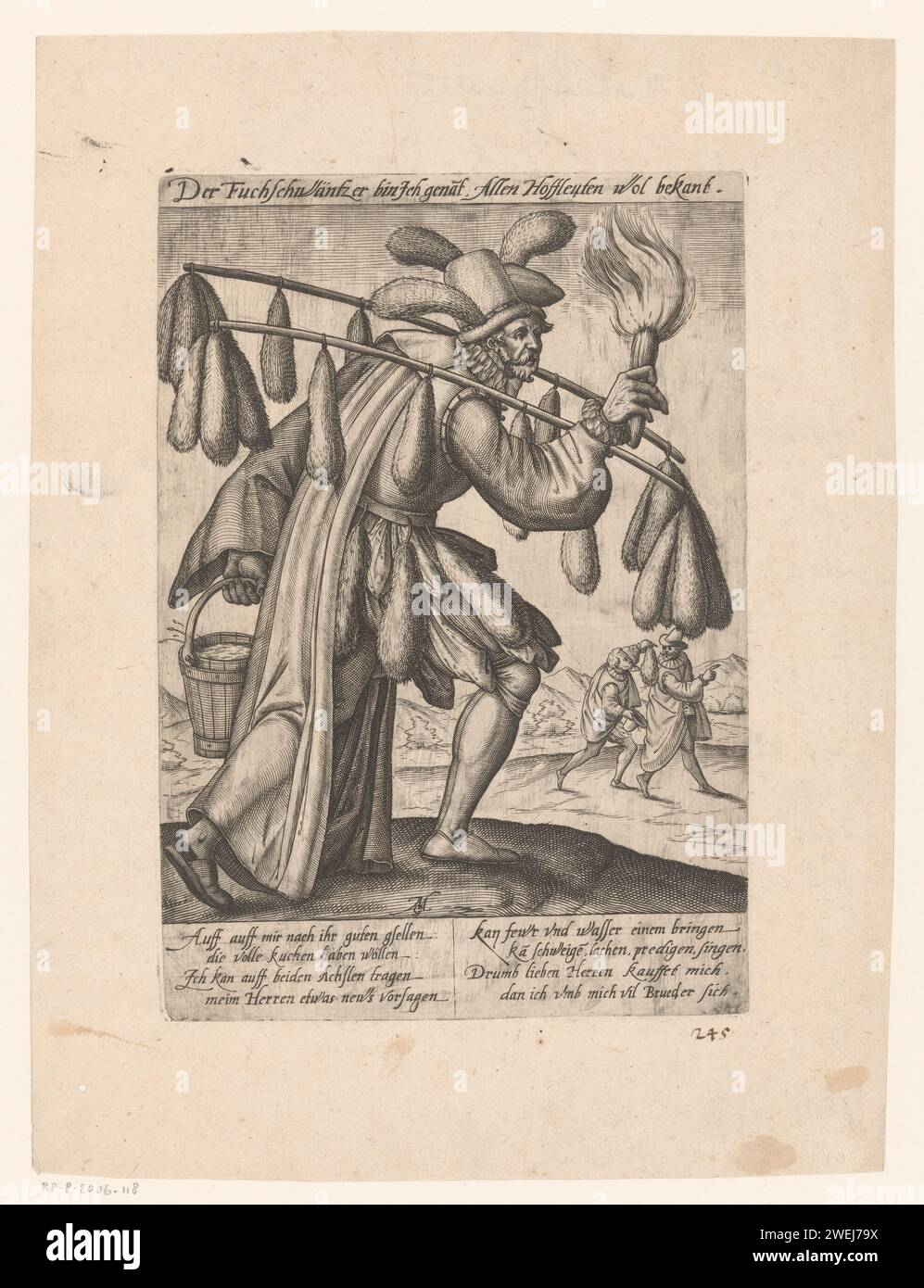 De Vossentaartenveroper, After 1574 - Before 1596 print Very tails ...