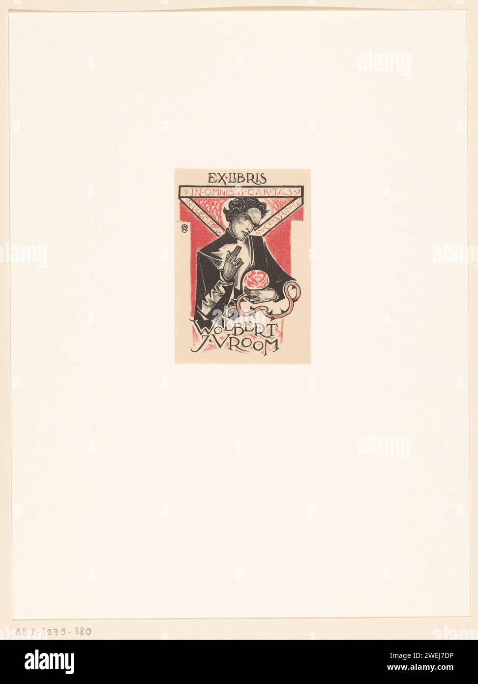 Ex Libris van Wolbert J. Vroom, Richard Nicolaüs Roland Holst, 1925 ...