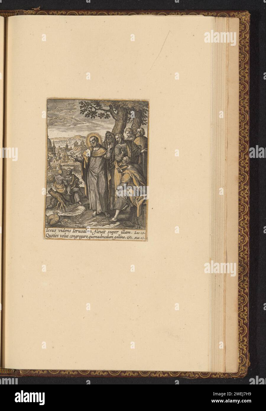 Christ predicts the downfall of Jerusalem, Adriaen Collaert, after Jacques de Bie, after Maerten ...