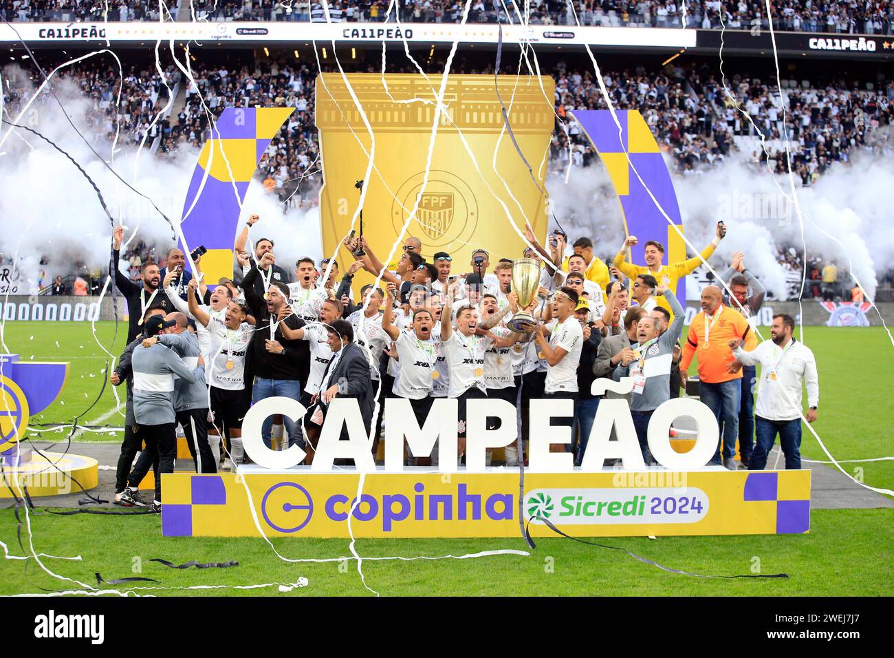 Sao Paulo, Brazil. 25th Jan, 2024. Champion celebration during the game ...