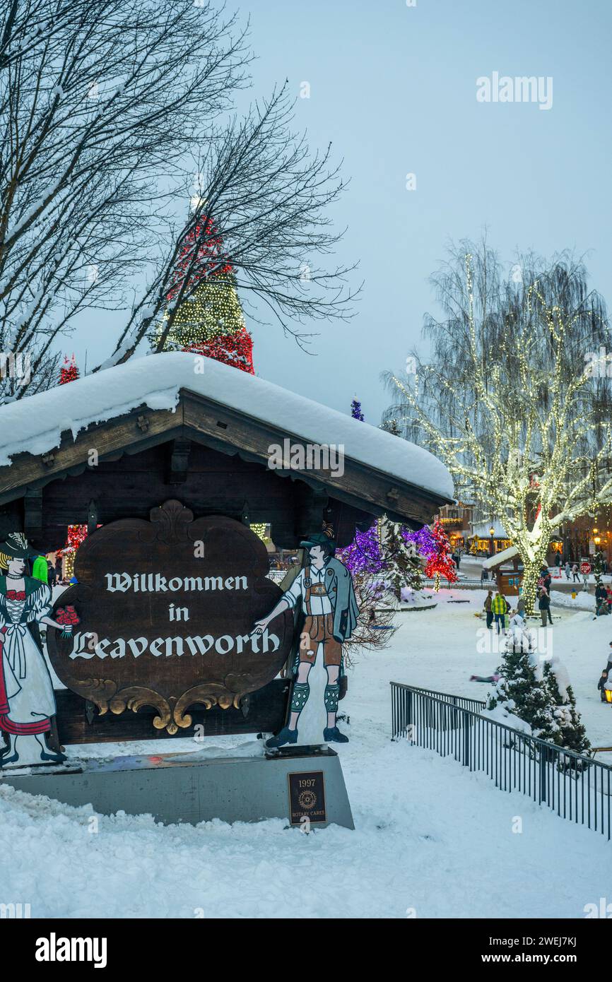 Leavenworth washington sign hi-res stock photography and images - Alamy