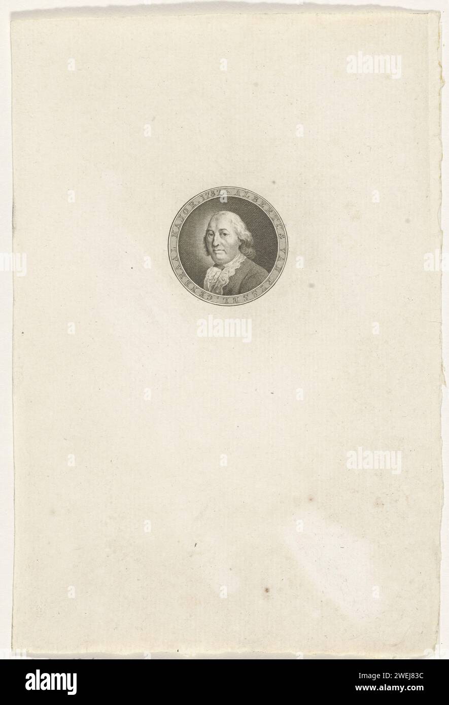 Portrait of Albert van Ryssel, Abraham Jacobsz. Hulk, 1787 print Bust ...