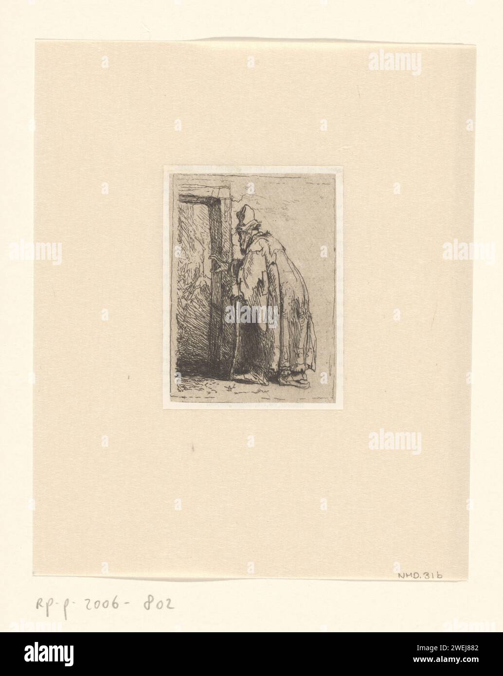 The Blindness of Tobit: A Sketch, Léopold Flameng, After Rembrandt van ...