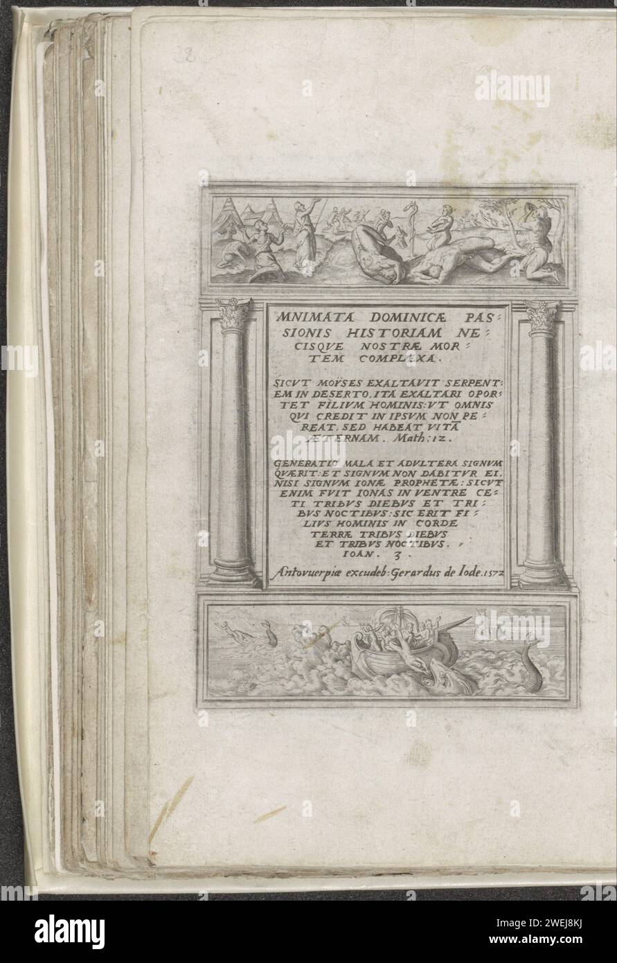 Moses and the copper snake and Jonah and the fish, 1572 print Title ...