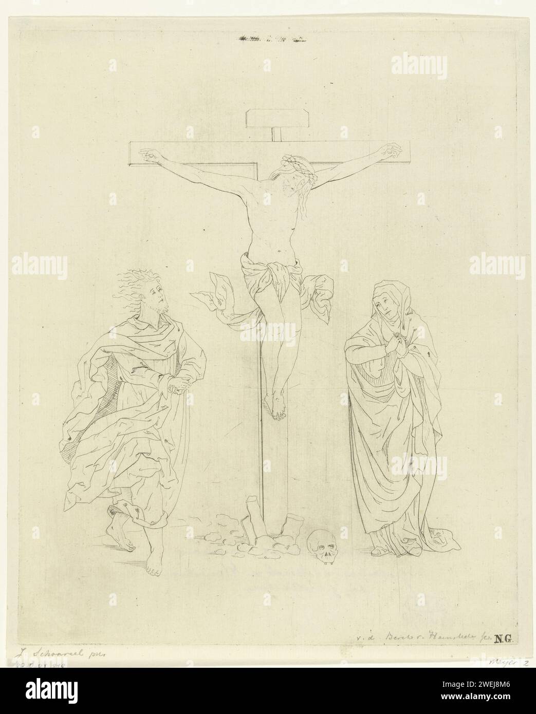 Christ on the cross between Johannes and Maria, Jonkheer Isaac ...