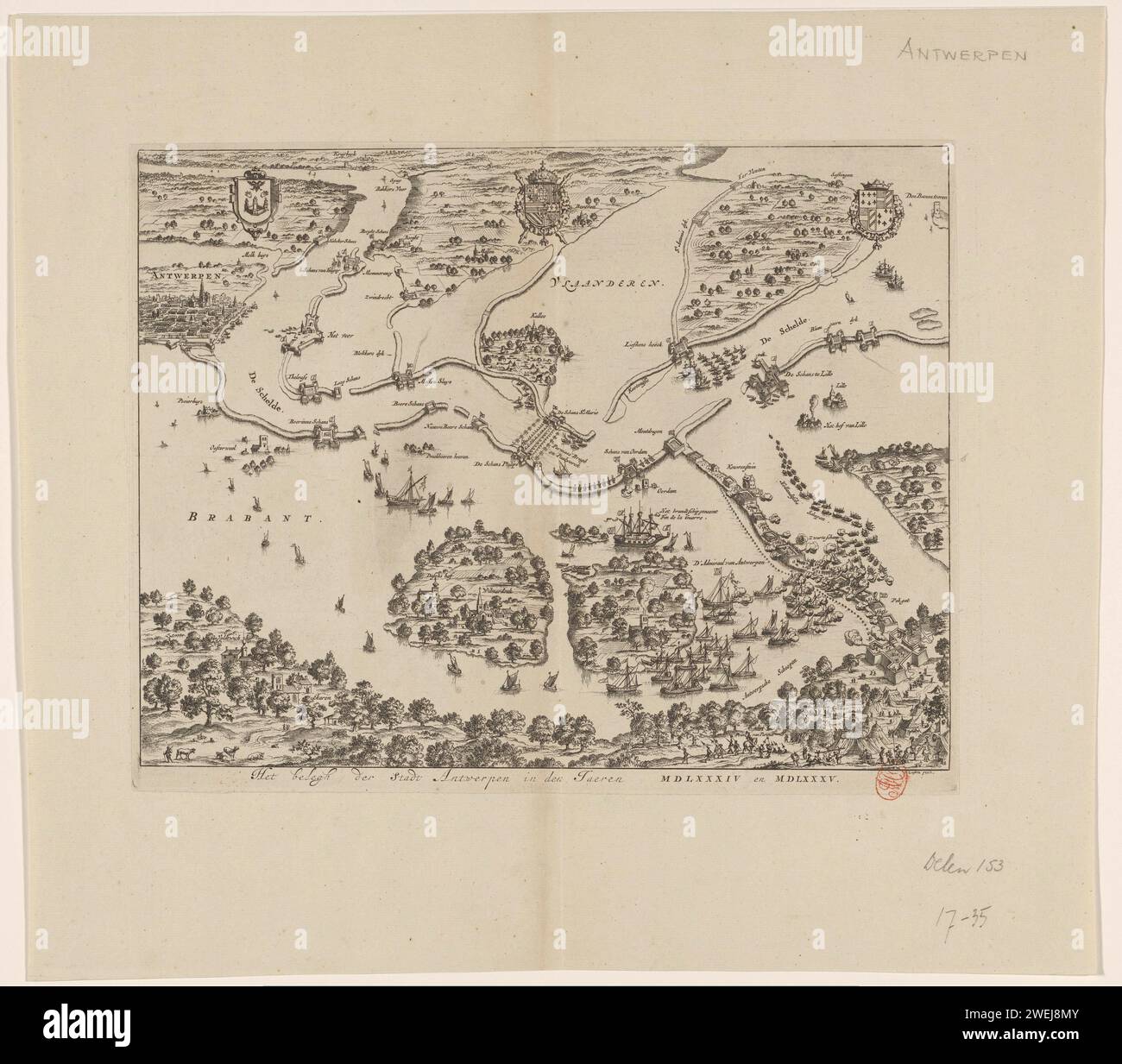 Siege of Antwerp in the years 1584 and 1585, Jan Luyken, 1680 - 1684 ...