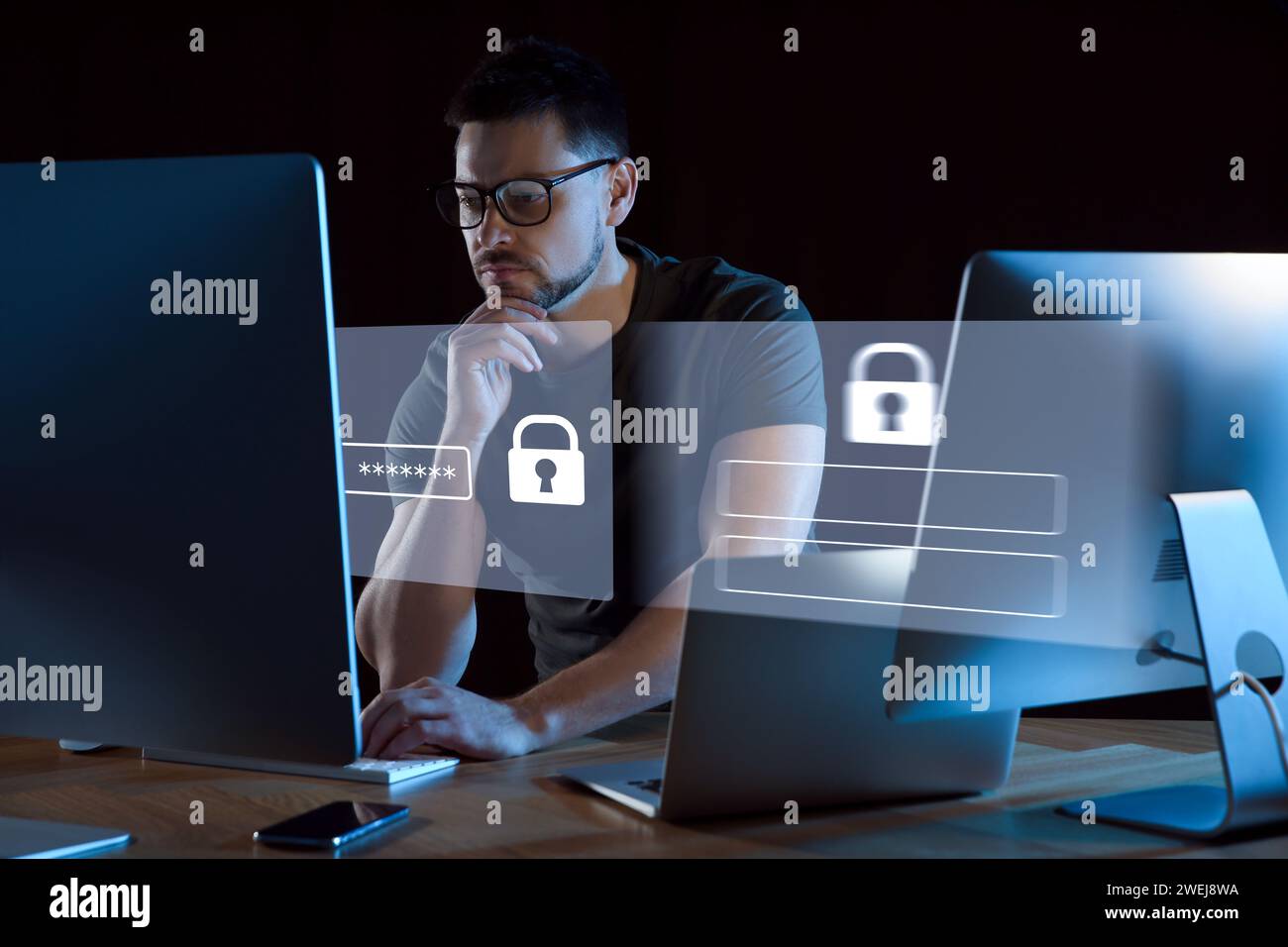 Private office pc computers hi-res stock photography and images - Alamy