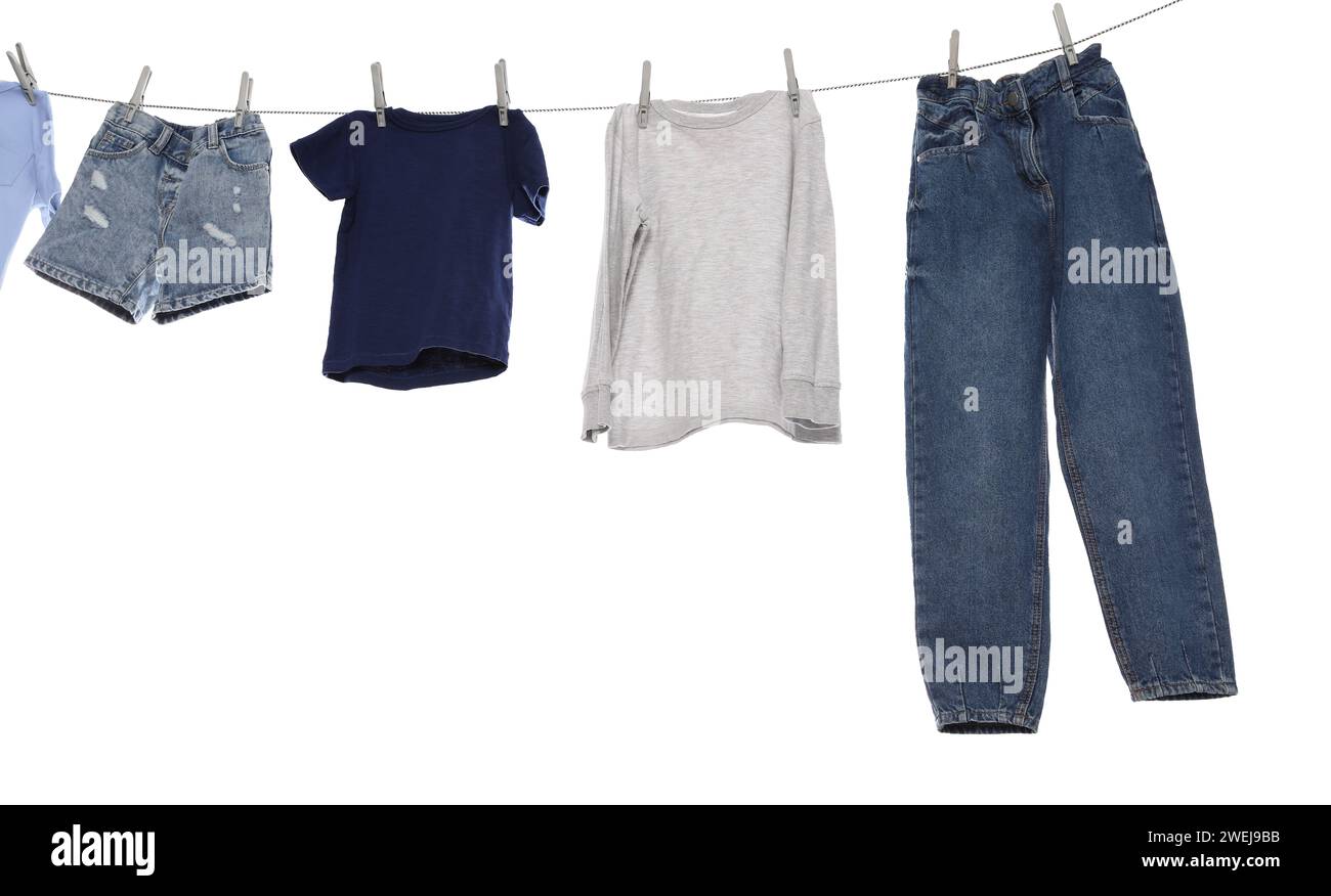 Drying fabrics Cut Out Stock Images & Pictures - Alamy