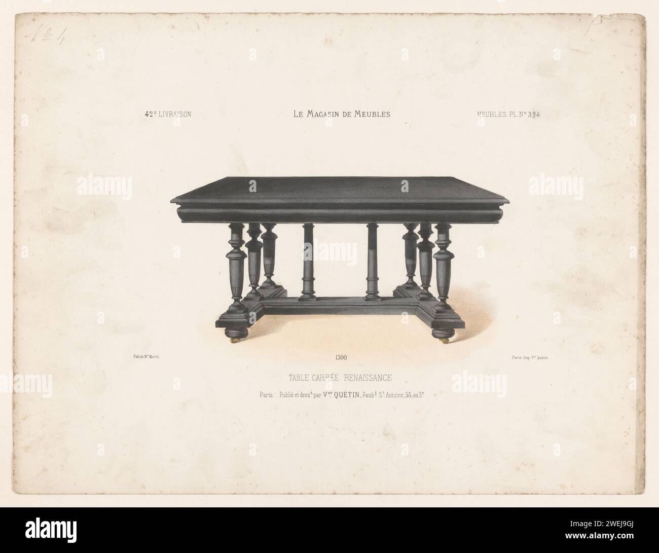 Tafel, Anonymous, After Victor Joseph Quétin, 1832 - 1877 print A ...