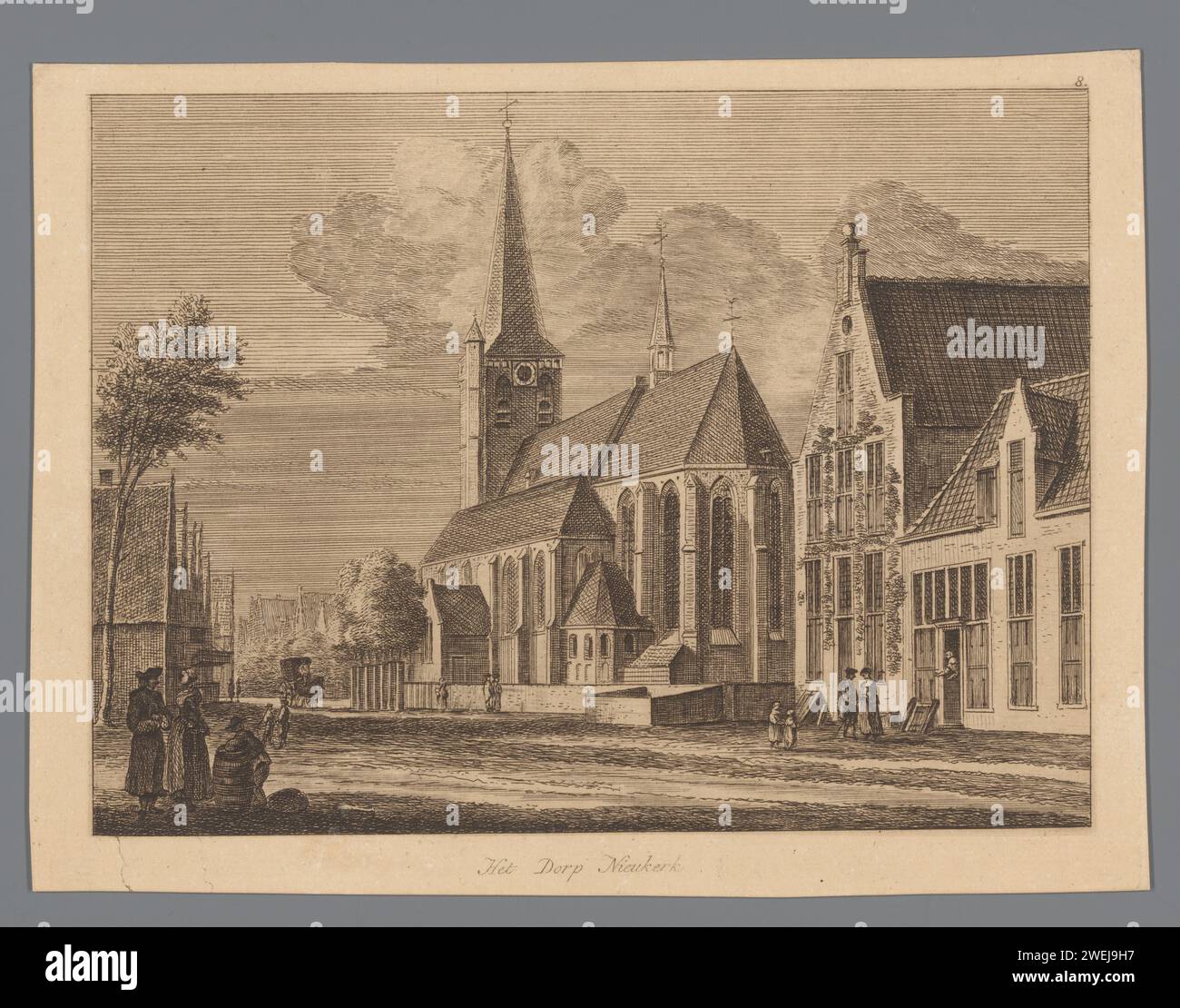 Face in the center of Nijkerk, Anonymous, c. 1700 - c. 1799 print paper ...