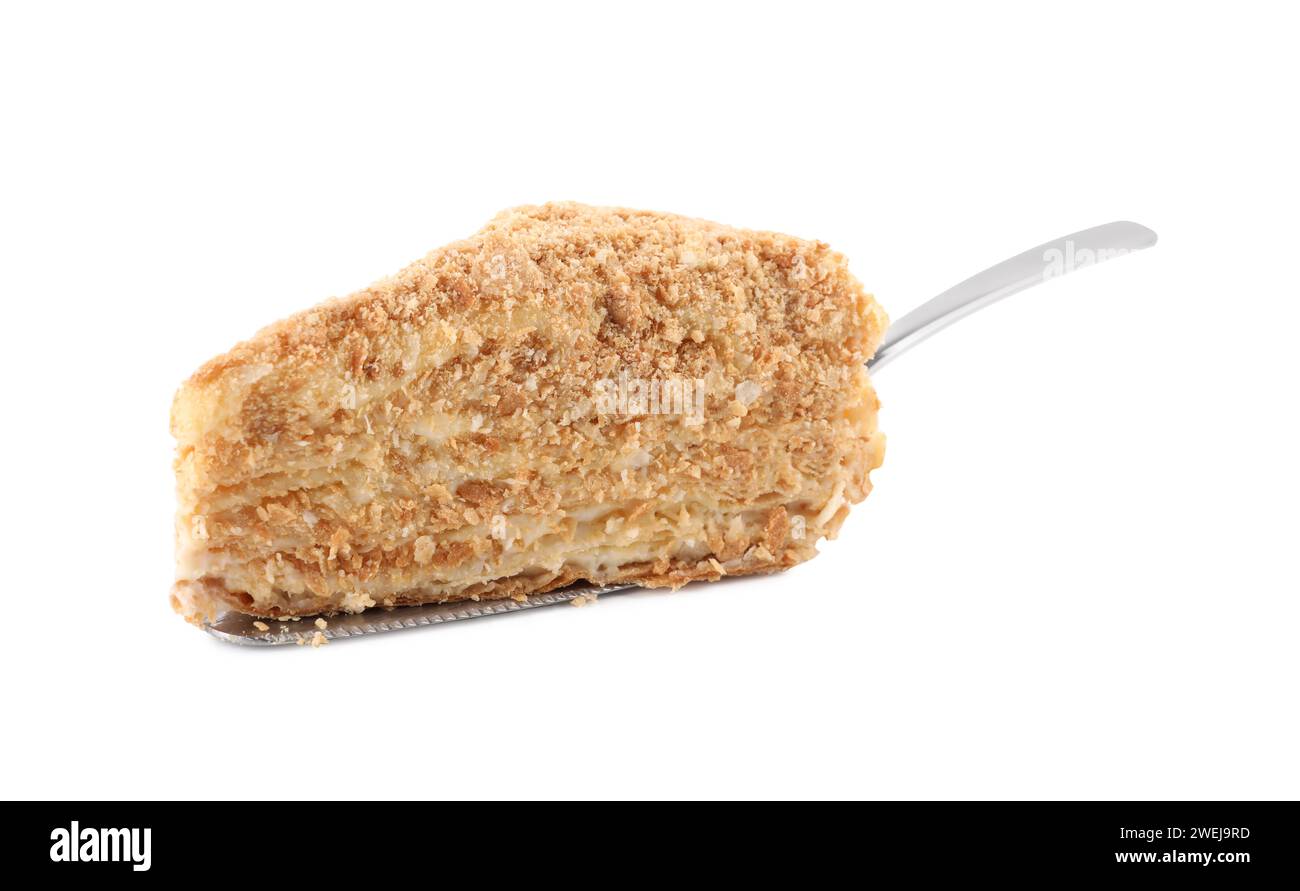 Piece baked pie napoleon hi-res stock photography and images - Alamy