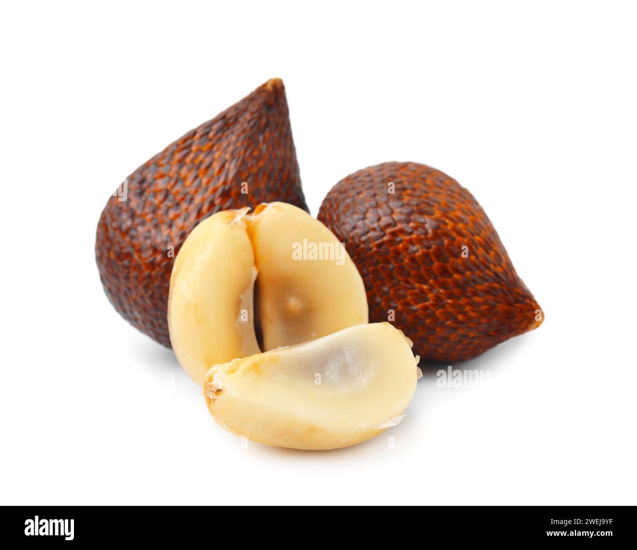 Fresh ripe salak fruits isolated on white Stock Photo - Alamy