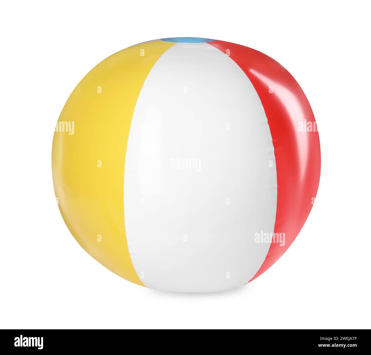 One colorful inflatable ball isolated on white Stock Photo - Alamy