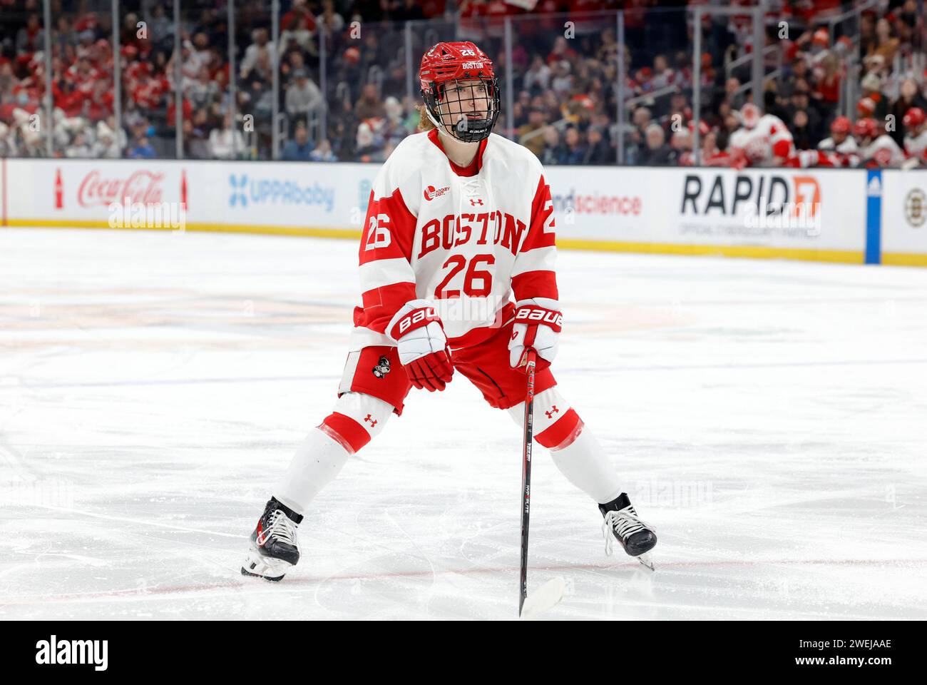 BOSTON, MA - JANUARY 23: Boston University forward Lilli Welcke (26 ...