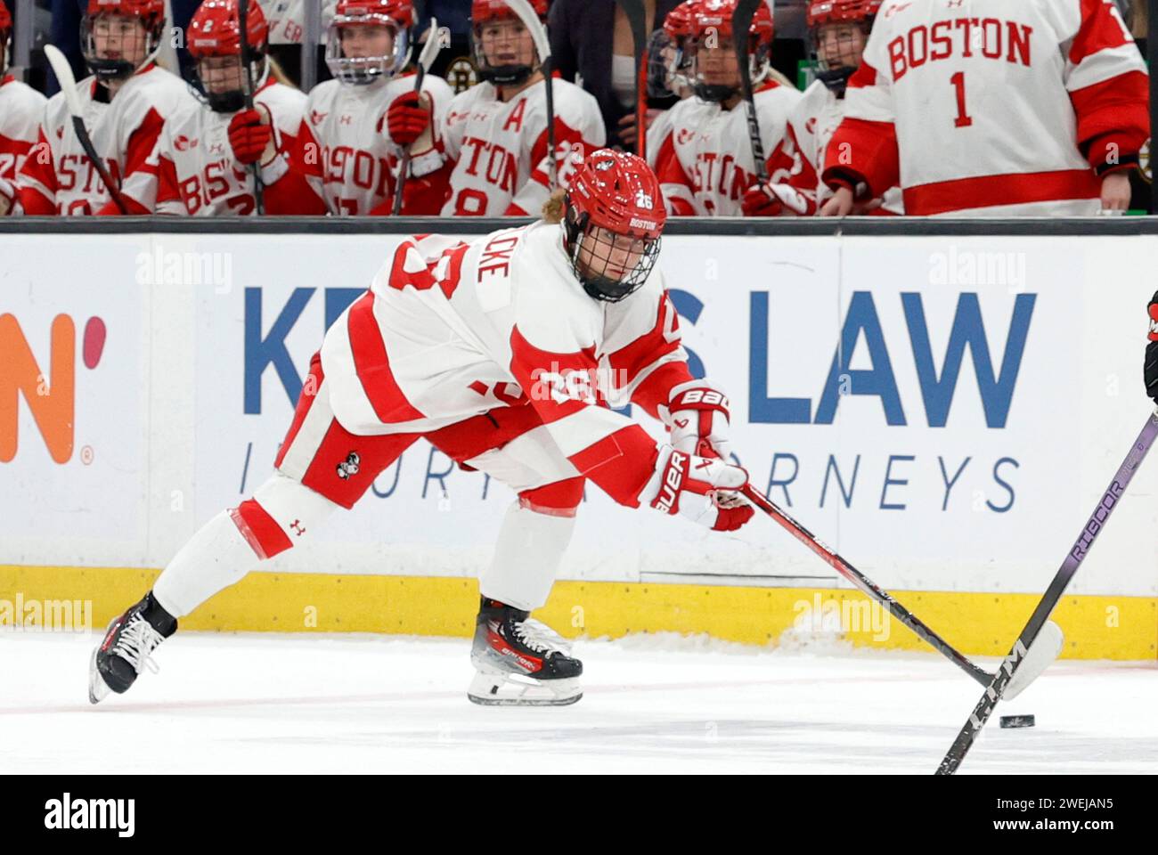 BOSTON, MA - JANUARY 23: Boston University forward Lilli Welcke (26 ...
