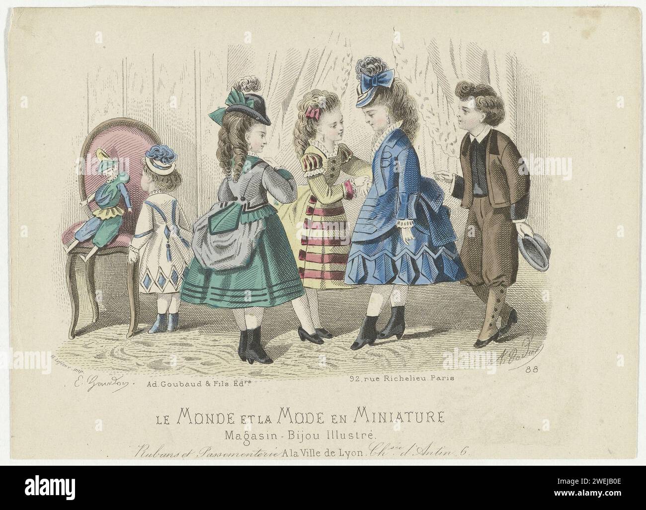 Le Monde et la Mode en Miniature, 1873, No. 88: Ribbons and ...