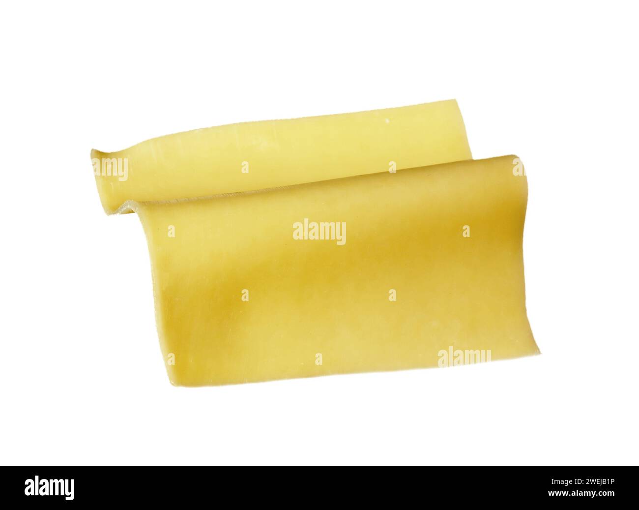 Slice of tasty cheese isolated on white Stock Photo - Alamy